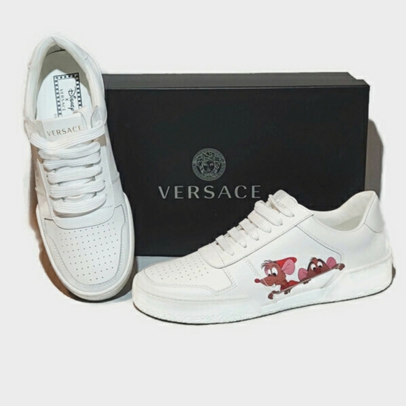 Versace | Shoes | Disney X Versace Cinderella Limited Edition Low White ...